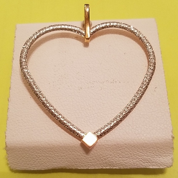 Jewelry | Nwt 1k Reversible Heart Pendant | Poshmark